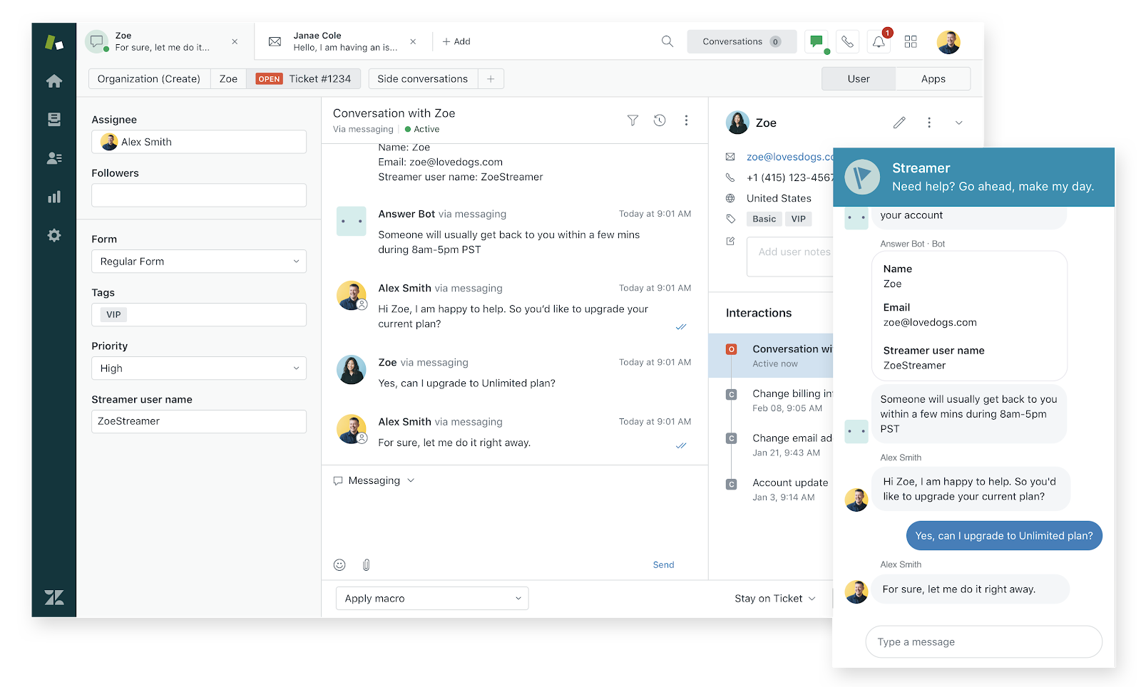 Zendesk Chat Examples Login Pages Info