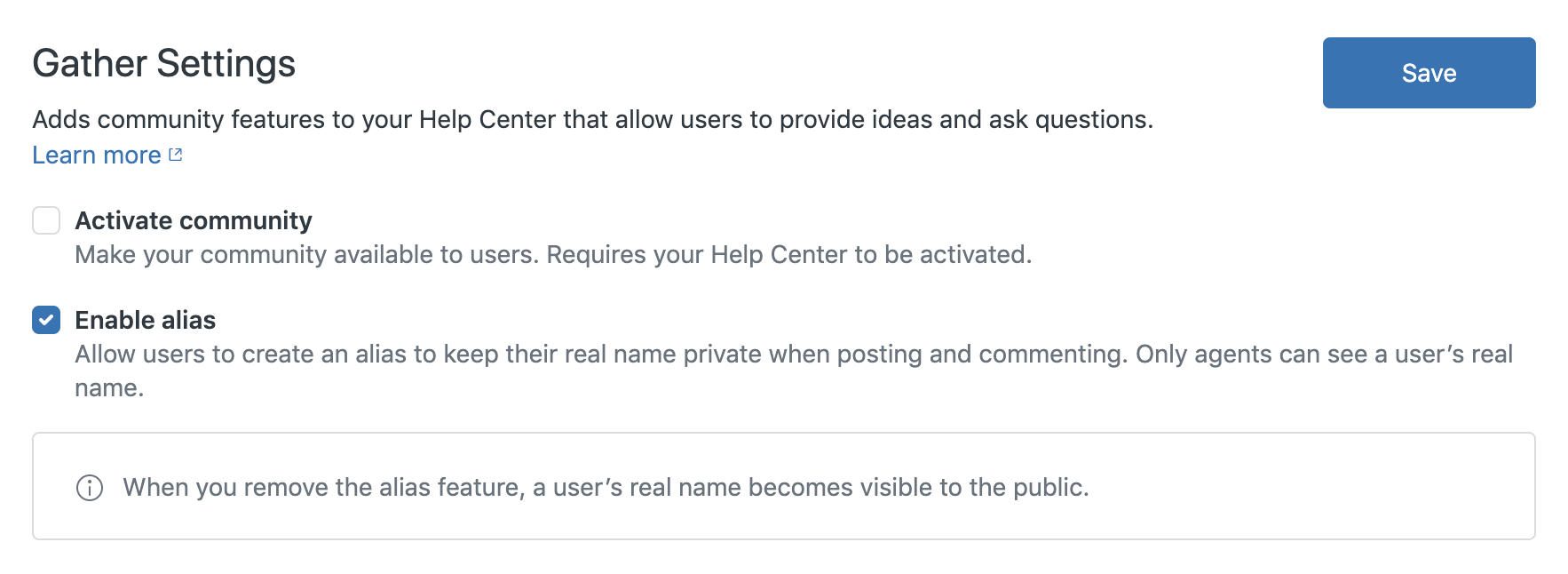 Enabling aliases for users in your help center – Zendesk help
