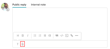 Adding attachments to ticket comments – Zendesk help