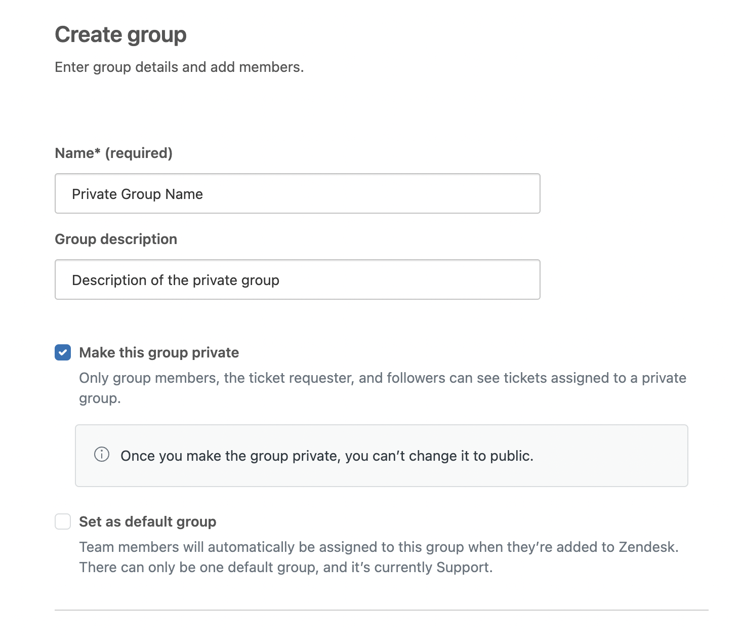 Creating private ticket groups and granting agents access – Zendesk help